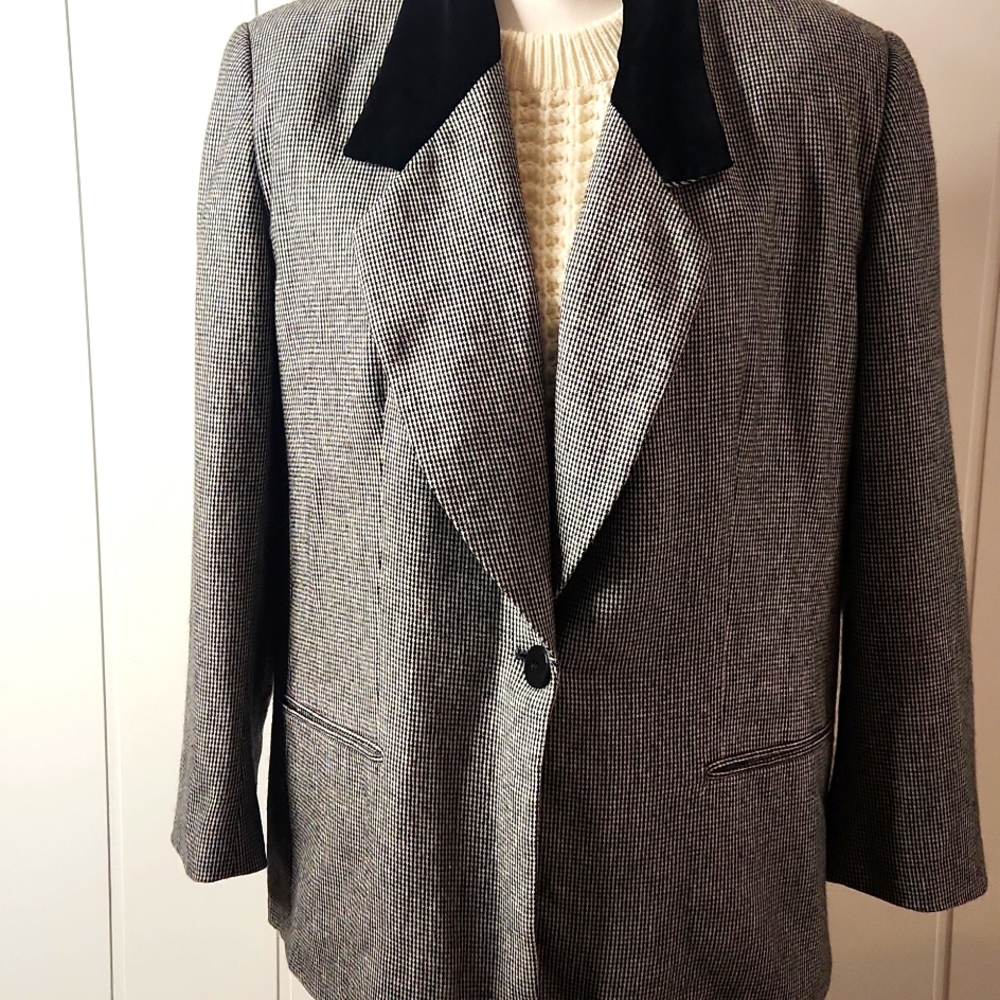Vintage Old English Country Shepherds Check Plaid Woo… - Gem